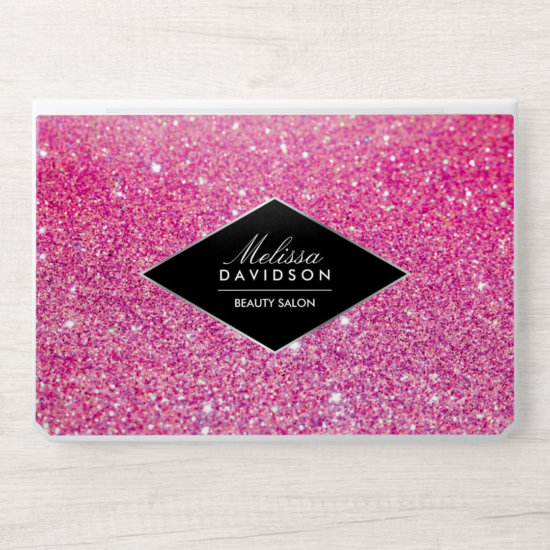 Trendy Pink Glitter and Glamour HP Laptop Skin | Zazzle