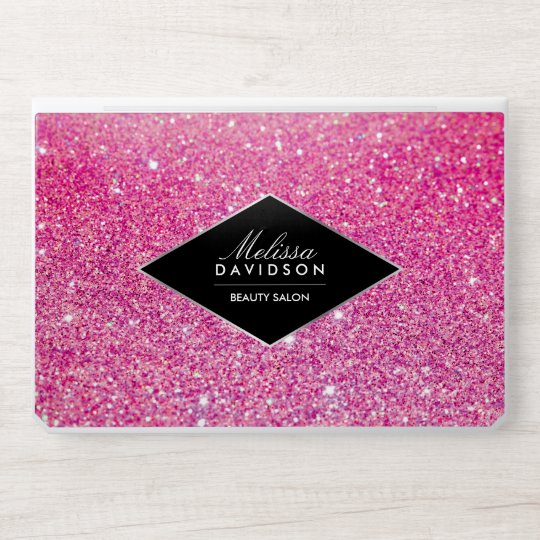 Trendy Pink Glitter And Glamour Hp Laptop Skin