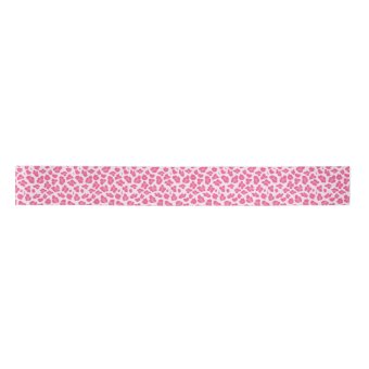 Trendy Pink Leopard Print Satin Ribbon | Zazzle