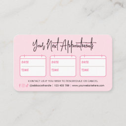 Trendy Pink Retro Cosmetologist Beauty Salon Spa Appointment Card | Zazzle