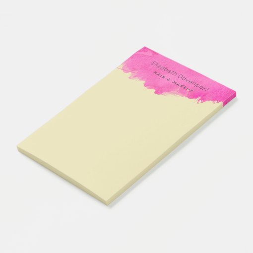 Trendy Pink Watercolor Paint Splatter Post-it Notes | Zazzle