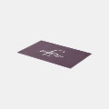 Trendy Plum Purple Script Monogram Outdoor Rug | Zazzle