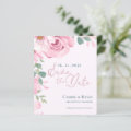 Trendy Pretty Pink Floral Wedding Save the Date | Zazzle