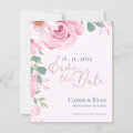 Trendy Pretty Pink Floral Wedding Save the Date | Zazzle