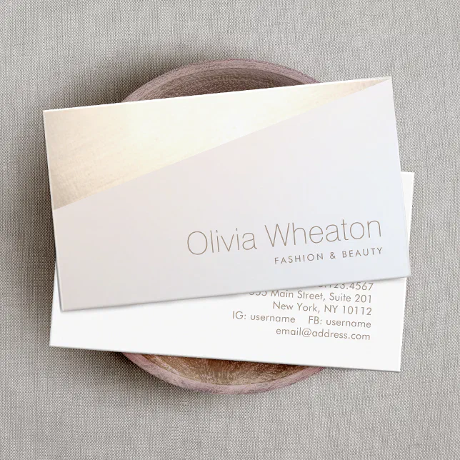 Trendy Professional Gold Geometric Business Card | Zazzle