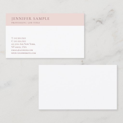 Trendy Professional Modern Sleek Template Pretty Business Card | Zazzle