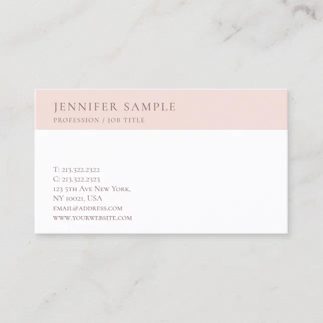 Trendy Professional Modern Sleek Template Pretty Business Card | Zazzle