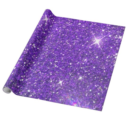 Trendy Purple Sparkling Glitter Glitz Wrapping Paper | Zazzle.com
