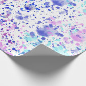 Trendy Purple & Teal Watercolor Splatters Wrapping Paper | Zazzle