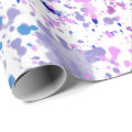 Trendy Purple & Teal Watercolor Splatters Wrapping Paper | Zazzle