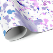Trendy Purple & Teal Watercolor Splatters Wrapping Paper | Zazzle