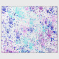 Trendy Purple & Teal Watercolor Splatters Wrapping Paper | Zazzle
