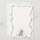 Trendy Quirky Hand Drawn Scribble Wine Birthday Invitation | Zazzle