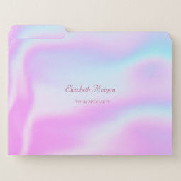 Trendy Rainbow Holographic File Folder | Zazzle