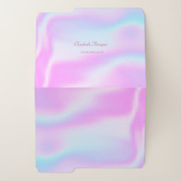Trendy Rainbow Holographic File Folder | Zazzle