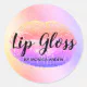 Trendy Rainbow Lip Gloss Business Sticker | Zazzle