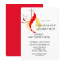 Trendy Red Yellow Dove Fire Confirmation Invitation | Zazzle