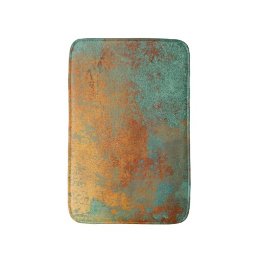 Trendy Rich Copper Patina Metallic Bath Mat | Zazzle