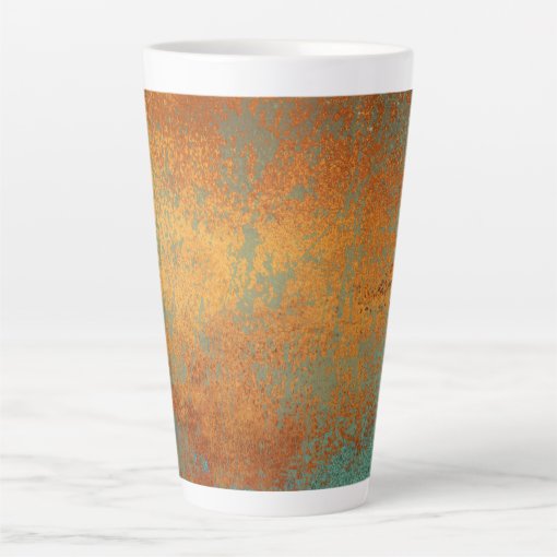 Trendy Rich Copper Patina Metallic Latte Mug | Zazzle
