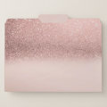 Trendy Rose Gold Glitter File Folder | Zazzle
