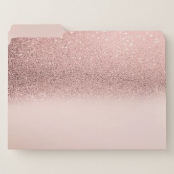 Trendy Rose Gold Glitter File Folder | Zazzle