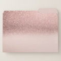 Trendy Rose Gold Glitter File Folder | Zazzle
