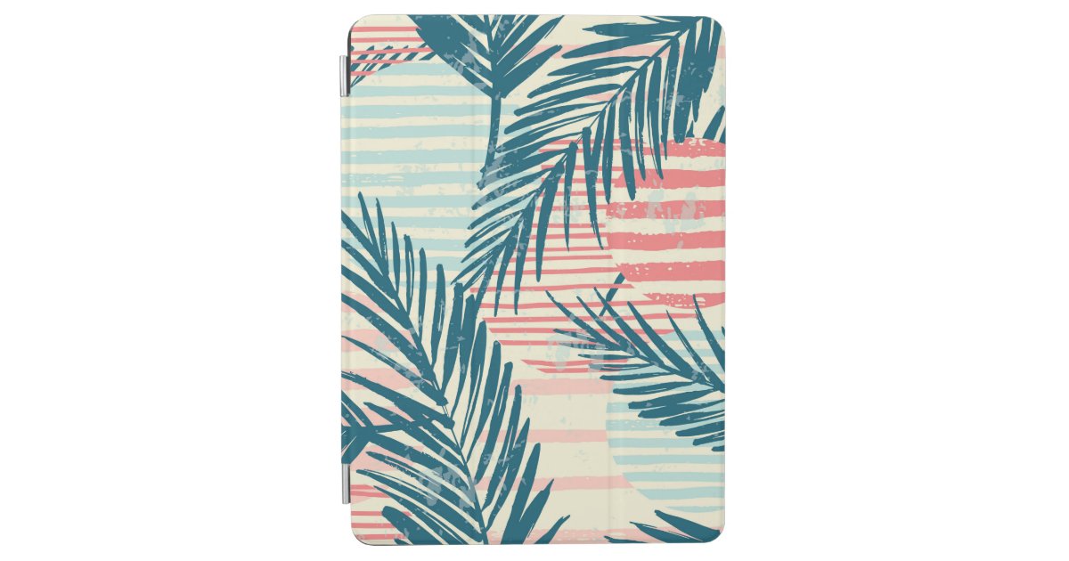 Trendy seamless exotic pattern with palm and hand iPad air cover | Zazzle