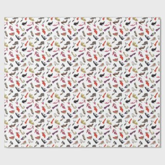 Trendy shoes wrapping paper | Zazzle