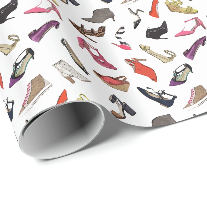 Trendy shoes wrapping paper | Zazzle