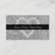 Trendy Silver Glitter Sparkly Diamond Heart Business Card | Zazzle