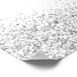 Trendy Silver Glitter Welcome Graduation Party Poster | Zazzle