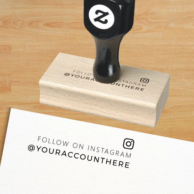 Trendy Social Media Business Professional Rubber Stamp | Zazzle
