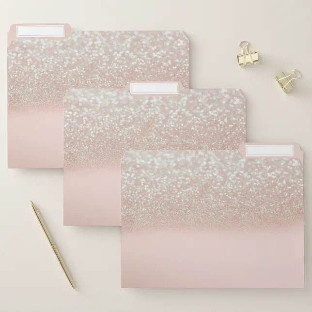 Trendy Stylish Glitter File Folder | Zazzle