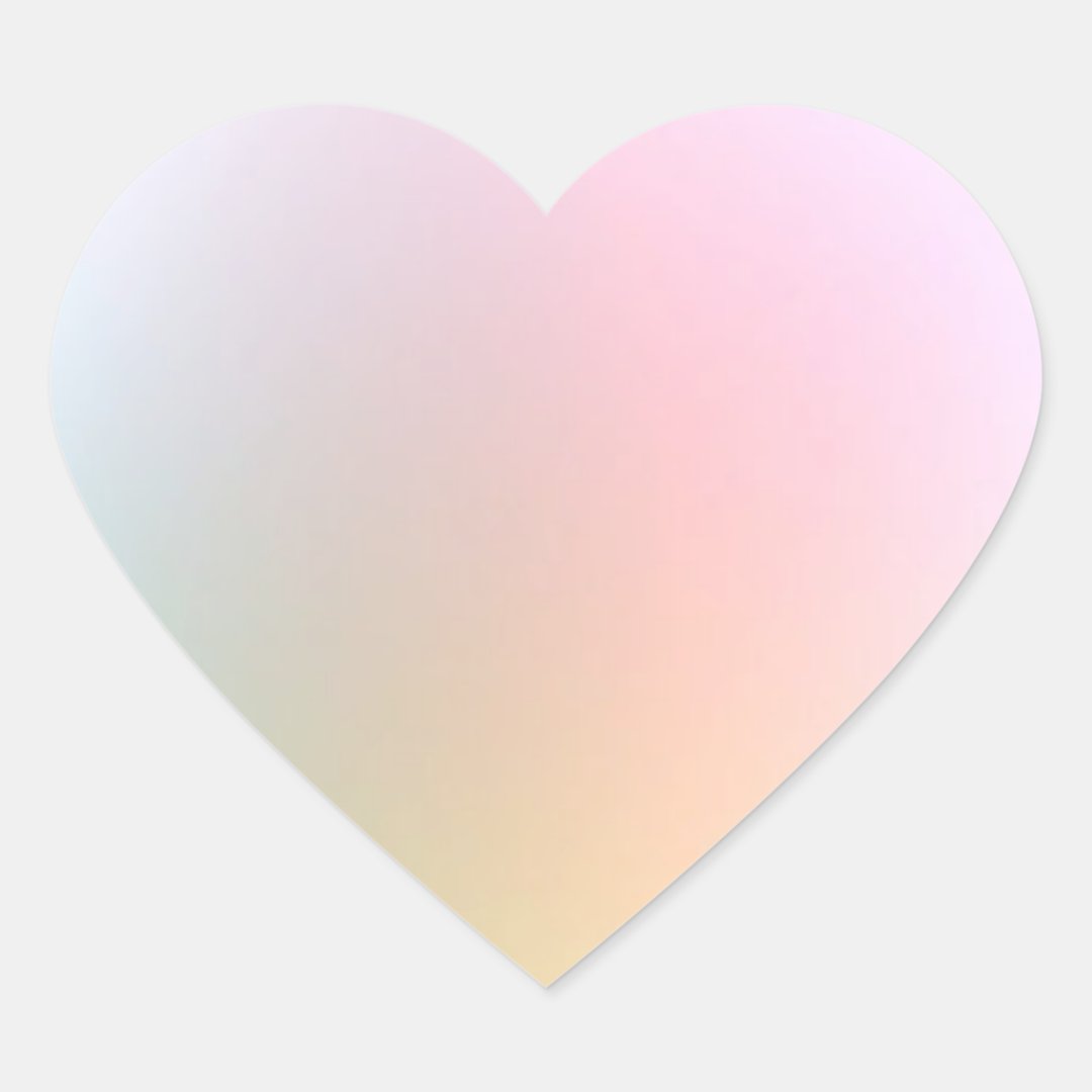 Trendy Stylish Modern Colorful Blank Template Heart Sticker | Zazzle