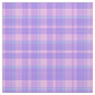 Pastel Purple Gingham Pattern Fabric | Zazzle