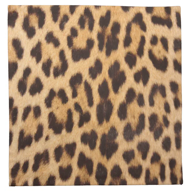 trendy stylish wild safari leopard print cloth napkin | Zazzle