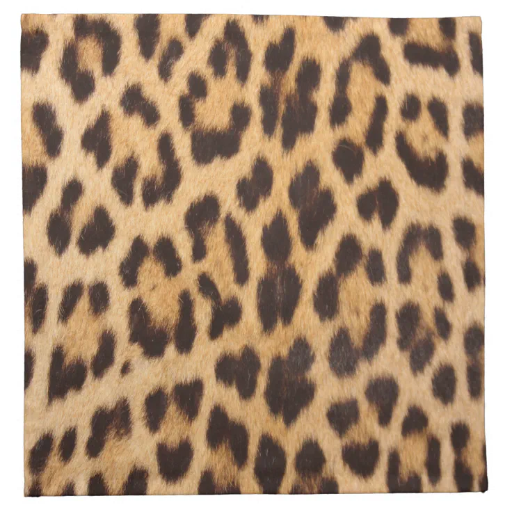 trendy stylish wild safari leopard print cloth napkin | Zazzle