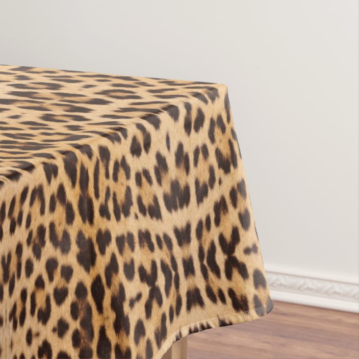 trendy stylish wild safari leopard print tablecloth | Zazzle.com