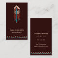 Trendy Terra Cotta Turquoise Tribal Design Business Card | Zazzle