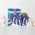 Trendy Tropical Royal Blue & Aqua Monstera Leaves Wrapping Paper | Zazzle