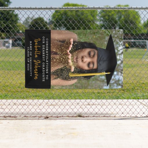 Trendy Vertical Graduate Photo Graduation Banner | Zazzle