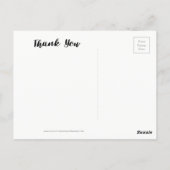 Trendy Wedding Photo Thank You Horizontal Postcard | Zazzle