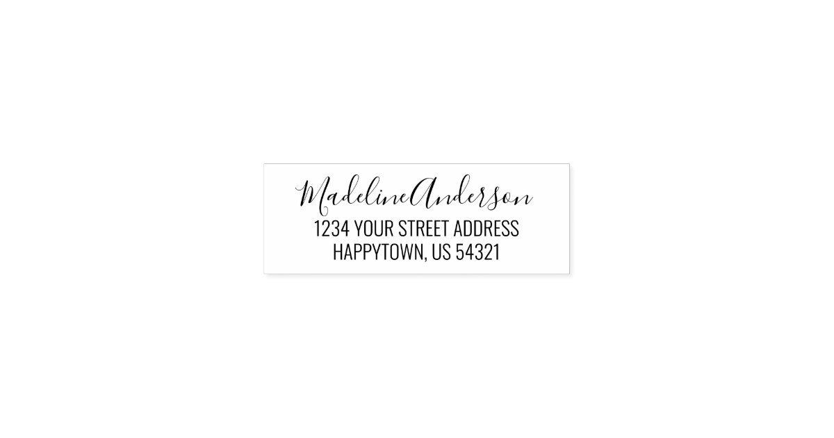 Trendy Wedding Return Address - Pick Text Style - Self-inking Stamp ...