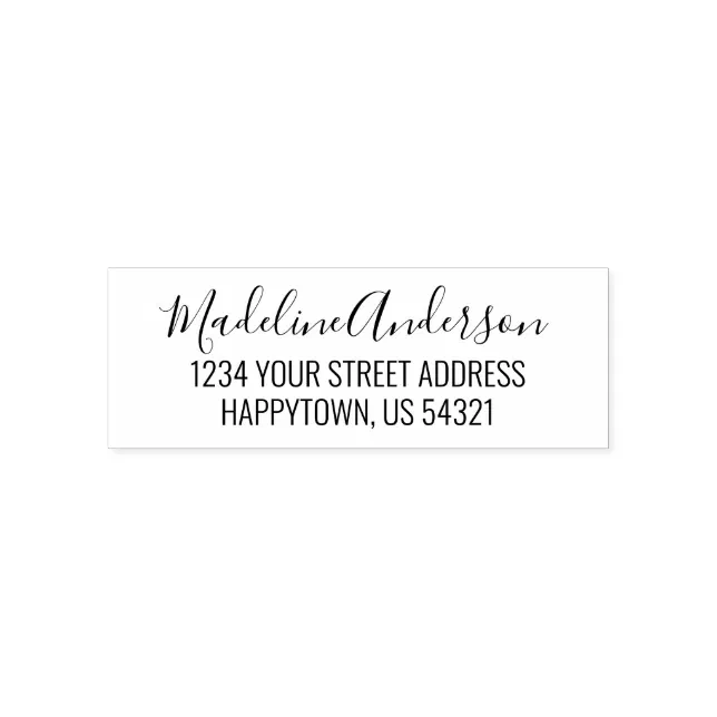 Trendy Wedding Return Address - Pick Text Style - Self-inking Stamp ...