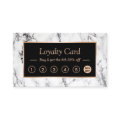 Trendy White Marble Salon Loyalty Punch Card | Zazzle