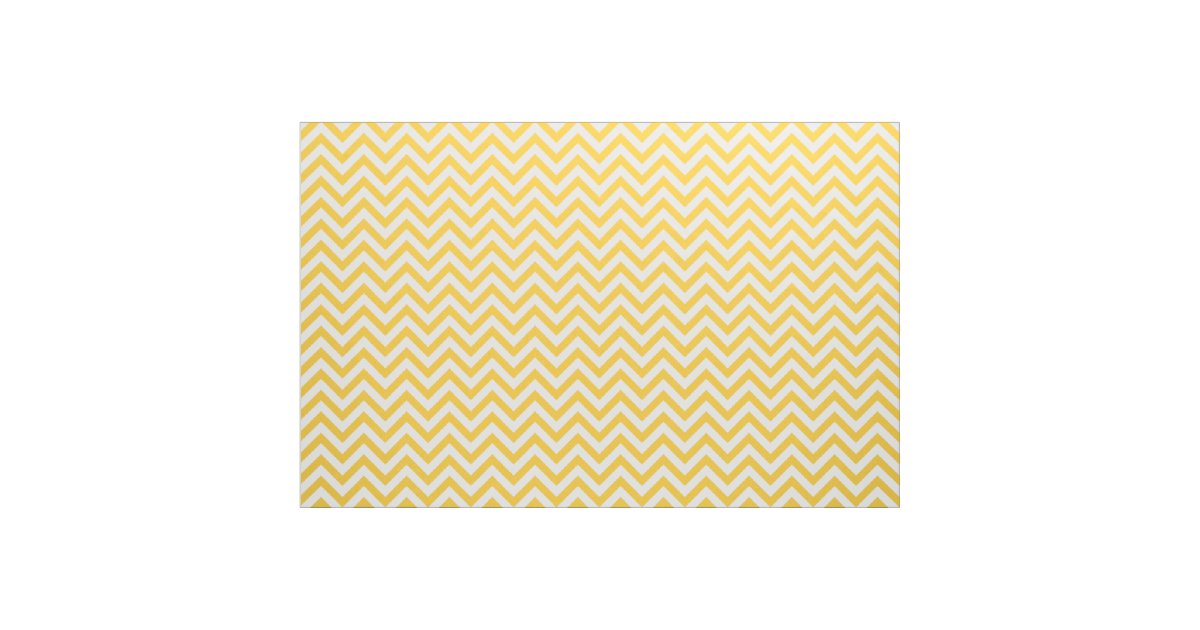 Trendy Yellow Chevron Pattern Fabric | Zazzle