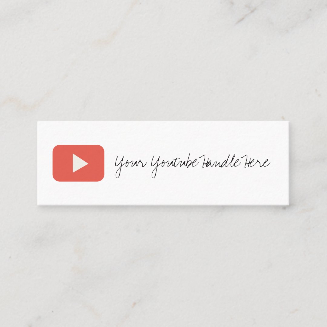 trendy youtube business card | Zazzle