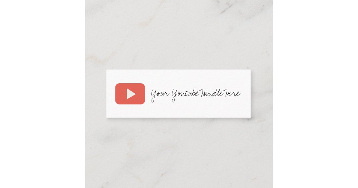 trendy youtube business card | Zazzle