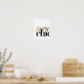 TRES CHIC 11x14'' | TYPOGRAPHY POSTER | Zazzle