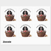 Tri Color Cavalier King Charles Spaniel Dog Square Sticker | Zazzle